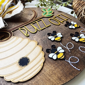 Buzz off Round Sign SVG File, Laser File, Glowforge SVG File, Bumble ...