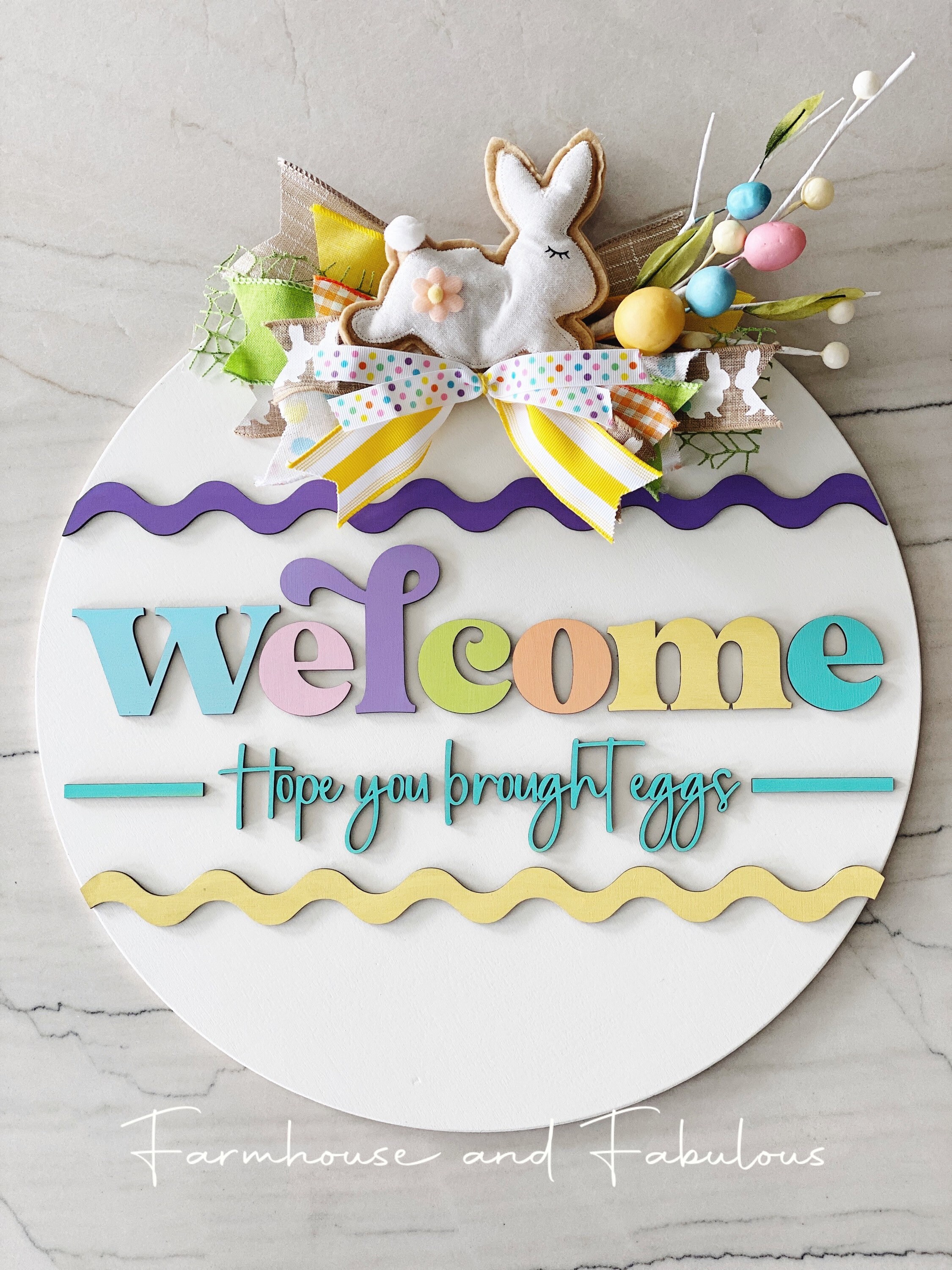 Easter Welcome Sign SVG File, Laser File, Glowforge SVG File, Hope You ...