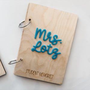 Personalized Teacher Memory Book – Custom Student Keepsake Gift - Etsy