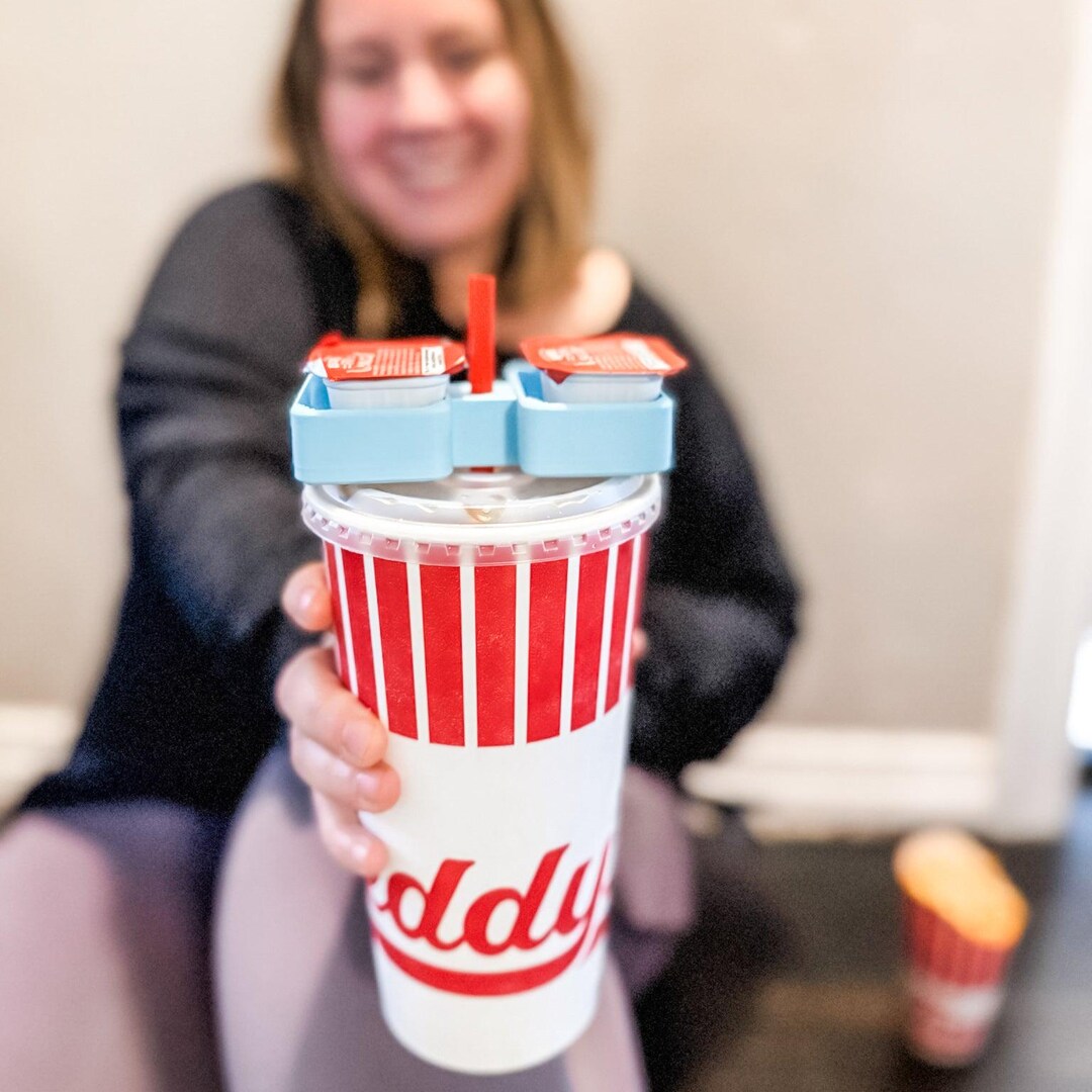 Sauce Dipper Straw Holder – the Ultimate On-the-go Dipping Solution! - Etsy