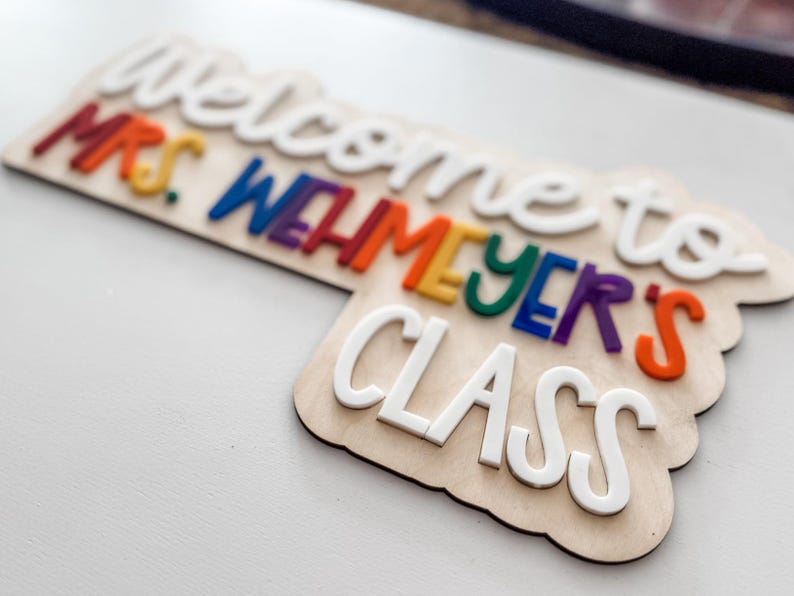 Custom Classroom Welcome Sign – Personalized Teacher Door Sign - Etsy