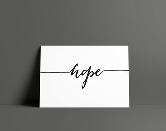 Cursive hope | Etsy