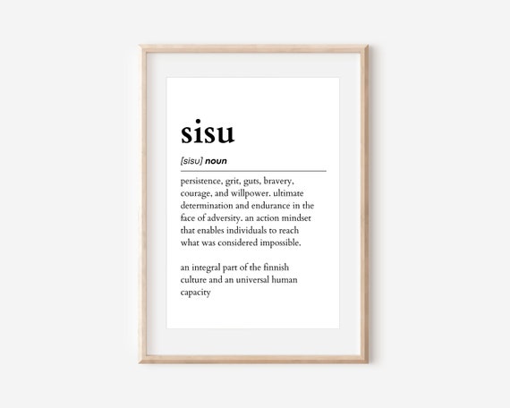 Sisu Definition Print Finnish Wall Art Digital Download - Etsy