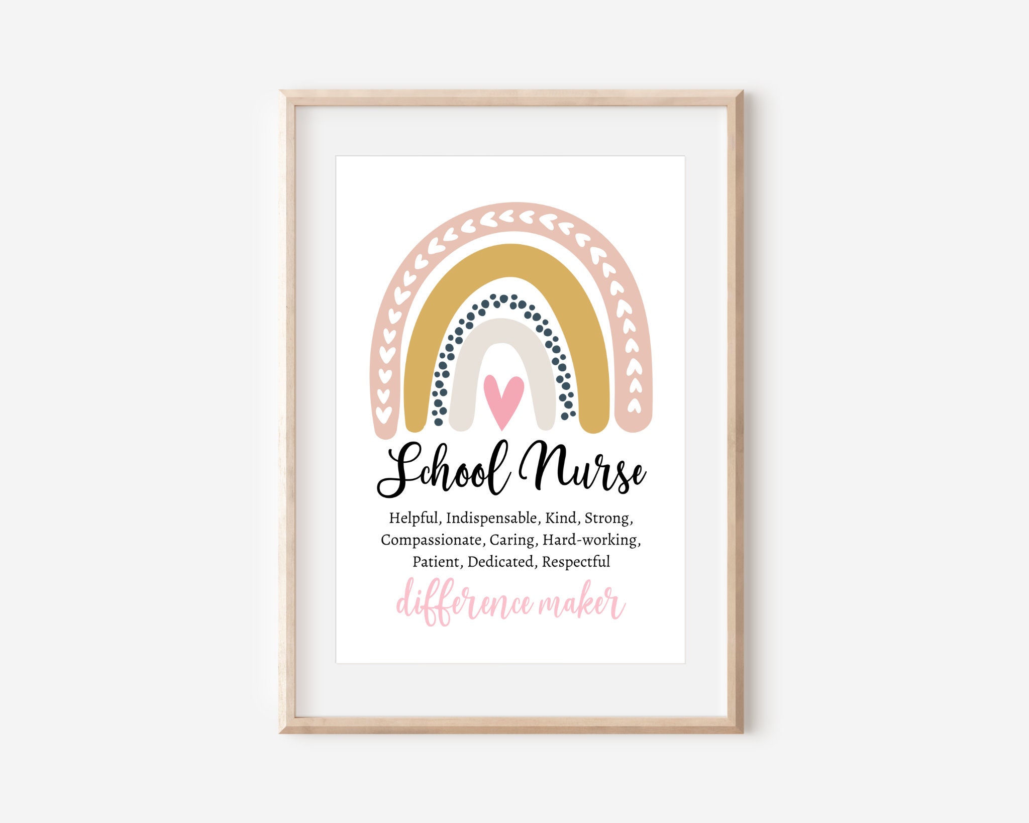 School Nurse Gift, School Nurse Print, School Nurse Wall Art, School ...