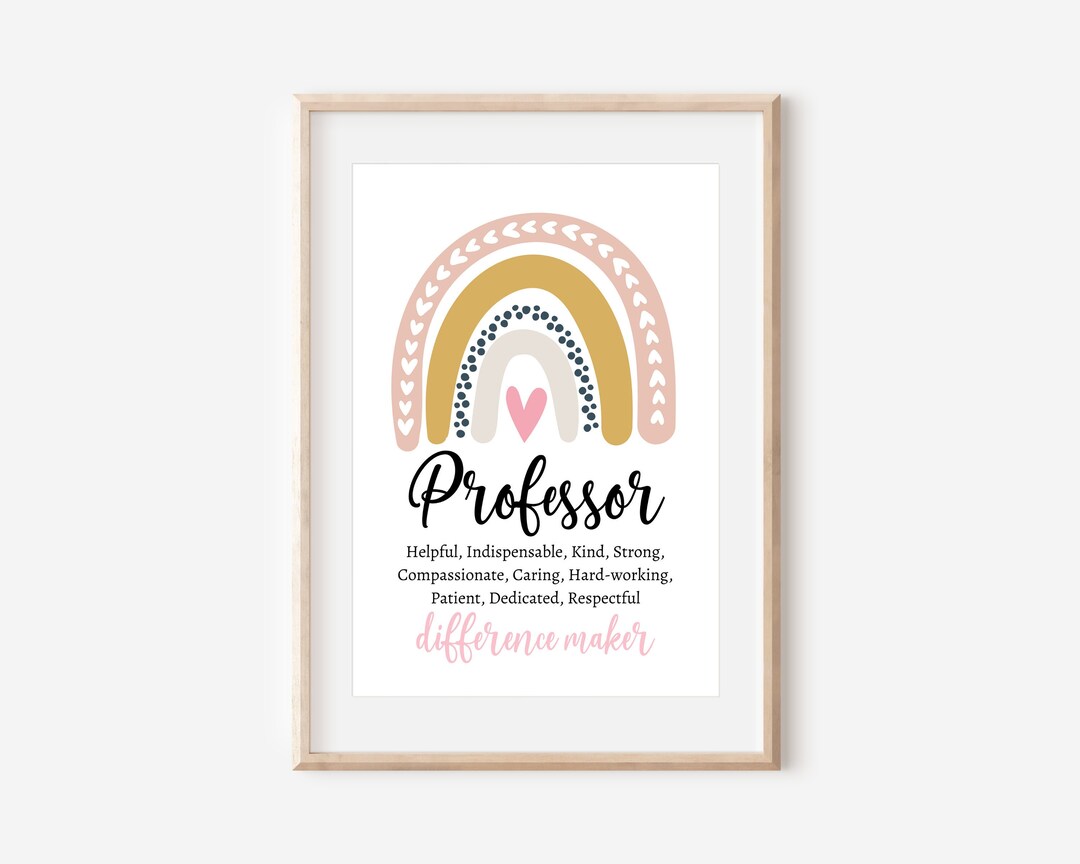 Professor Gift, Professor Print, Professor Rainbow, Professor Thank You ...