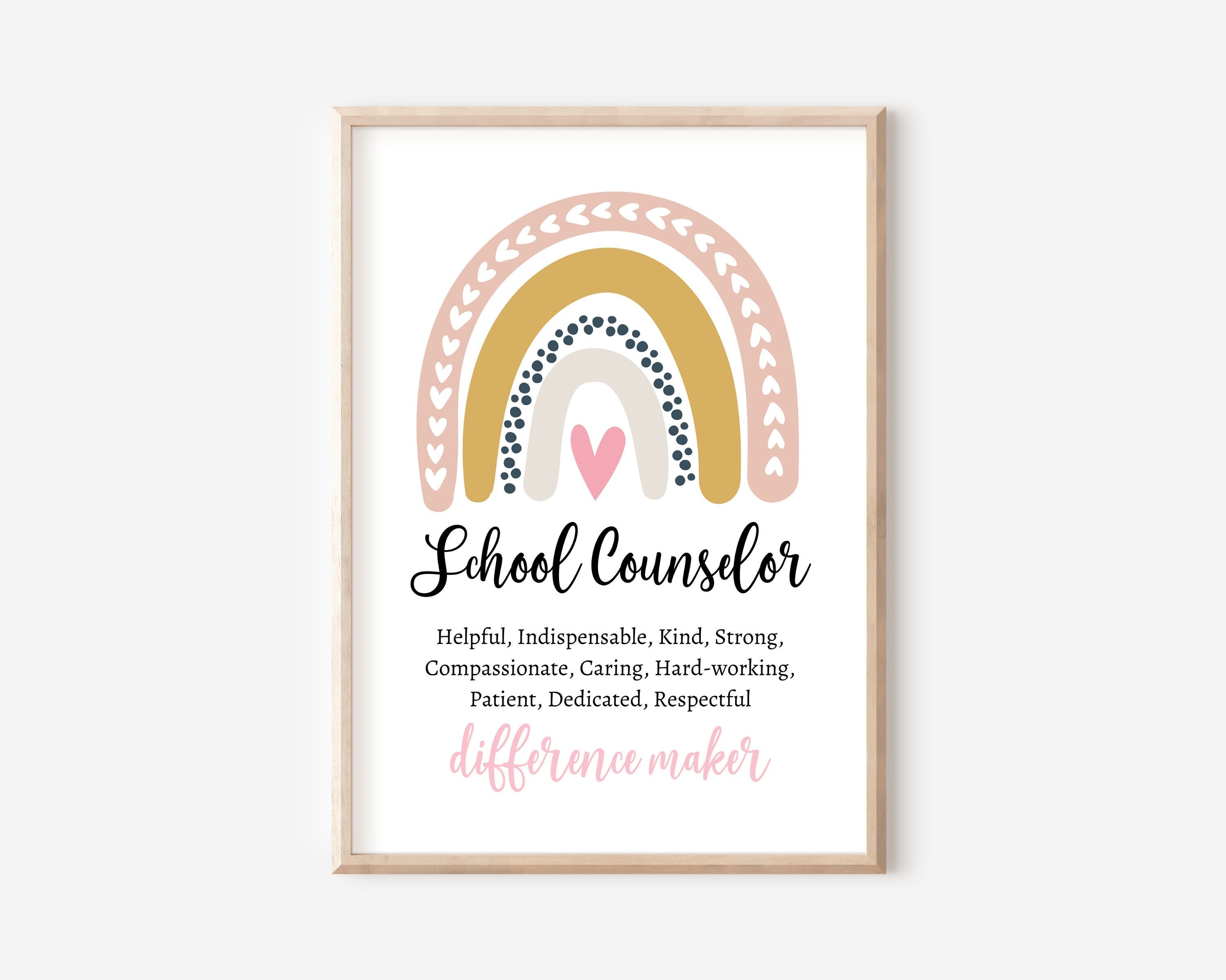 School Counselor Gift, School Counselor Print, Counselor Rainbow ...