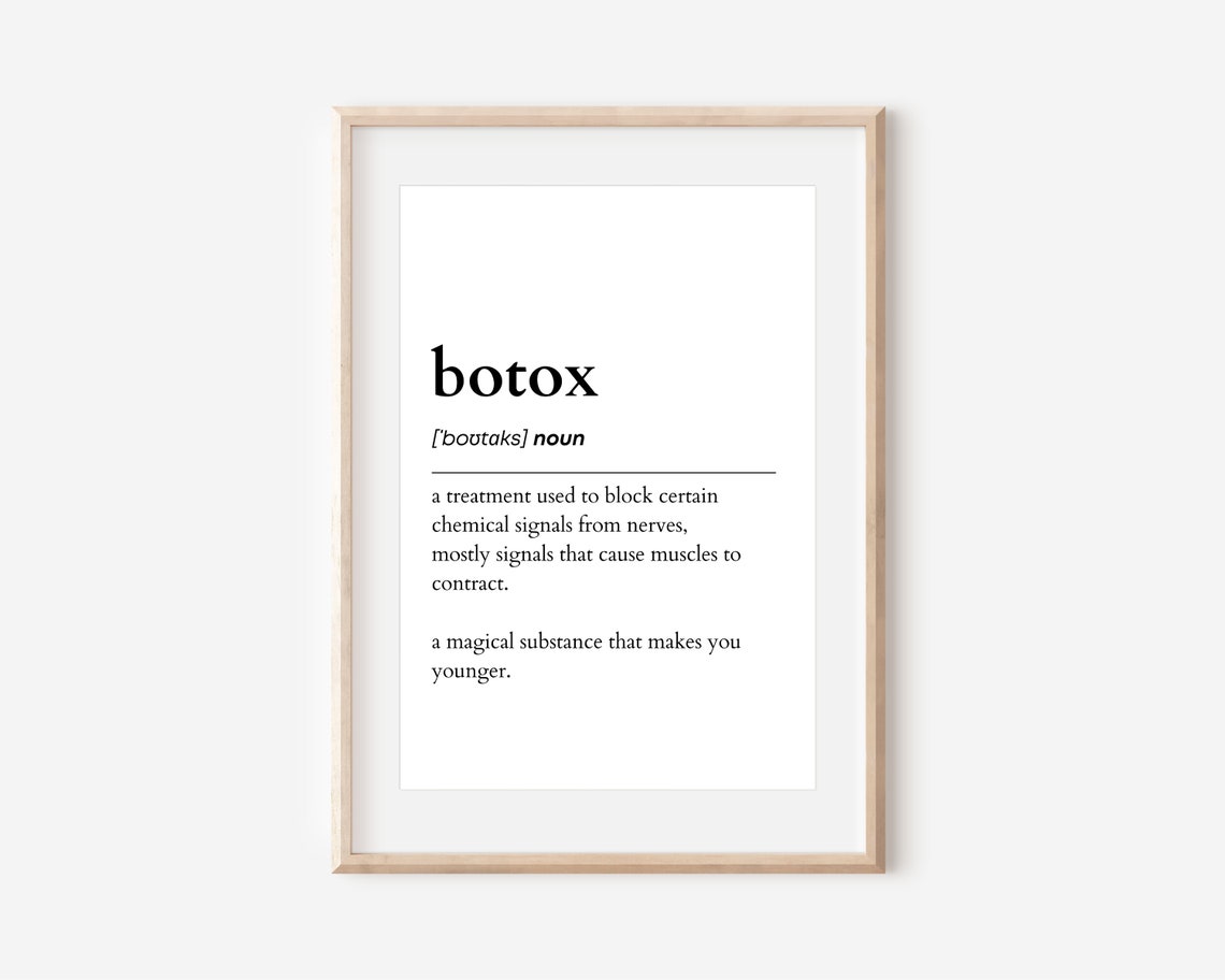 Botox Definition Print, Printable Wall Art, Digital Download Print ...