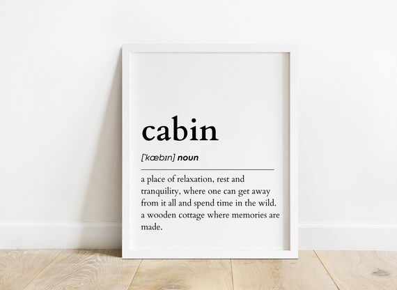 Cabin Definition Print Home Decor Printable Wall Art - Etsy