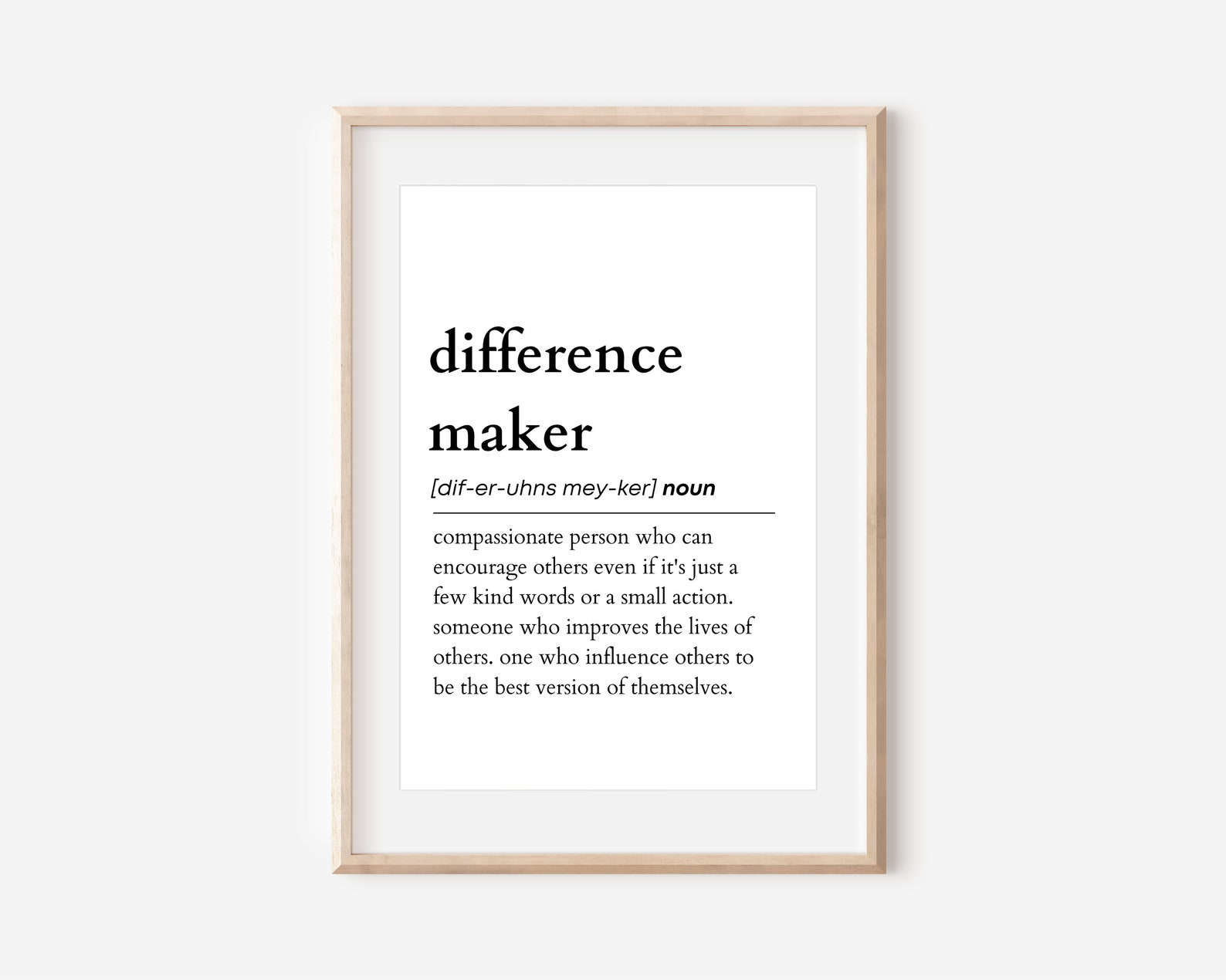 Difference Maker Definition Print Printable Wall Art Digital - Etsy