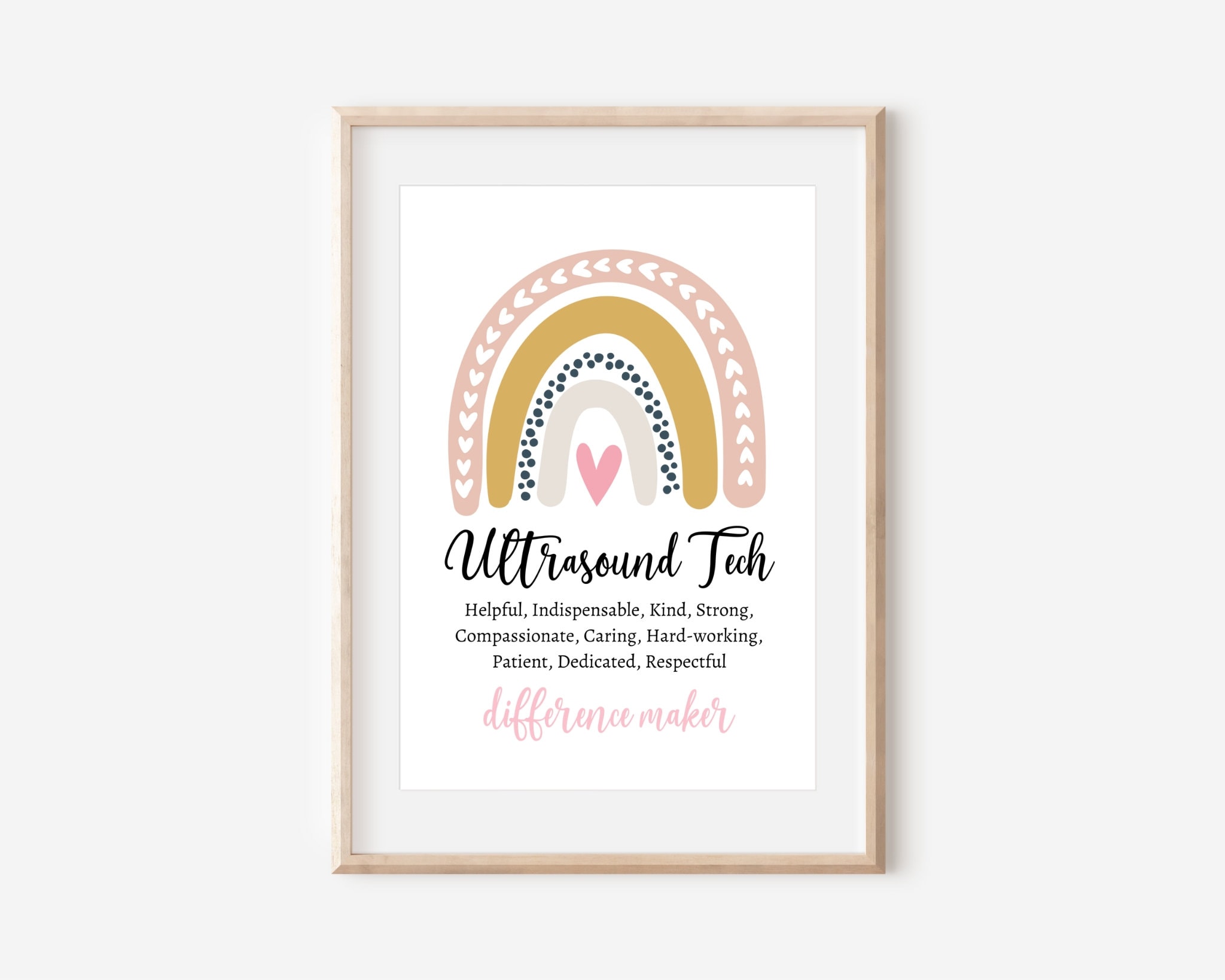 Ultrasound Tech Gift, Ultrasound Tech Print, Rainbow, Ultrasound Thank ...