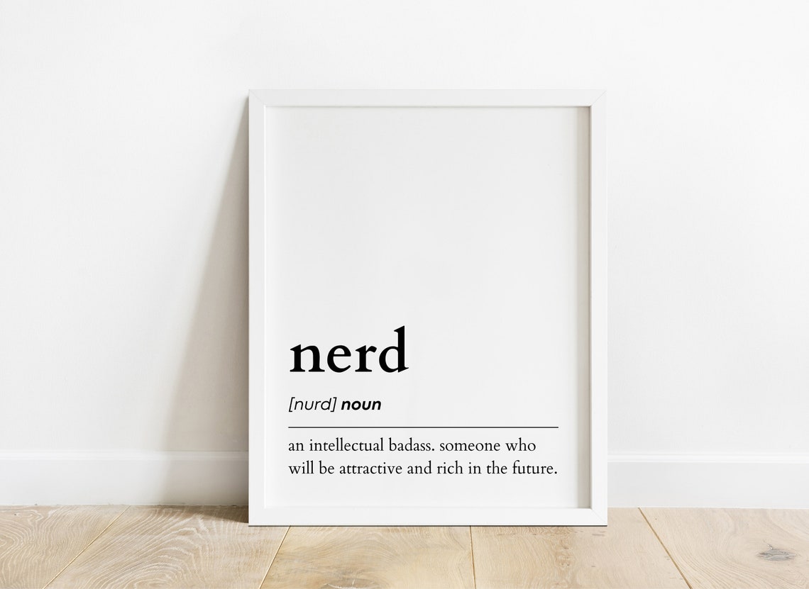 Nerd Definition Print Printable Wall Art Digital Download - Etsy