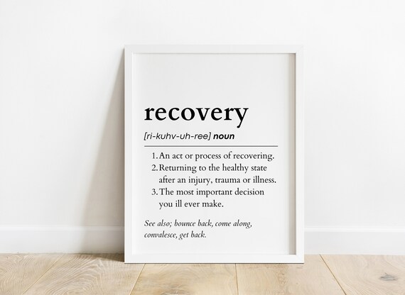 Recovery Definition Print Printable Wall Art Digital - Etsy