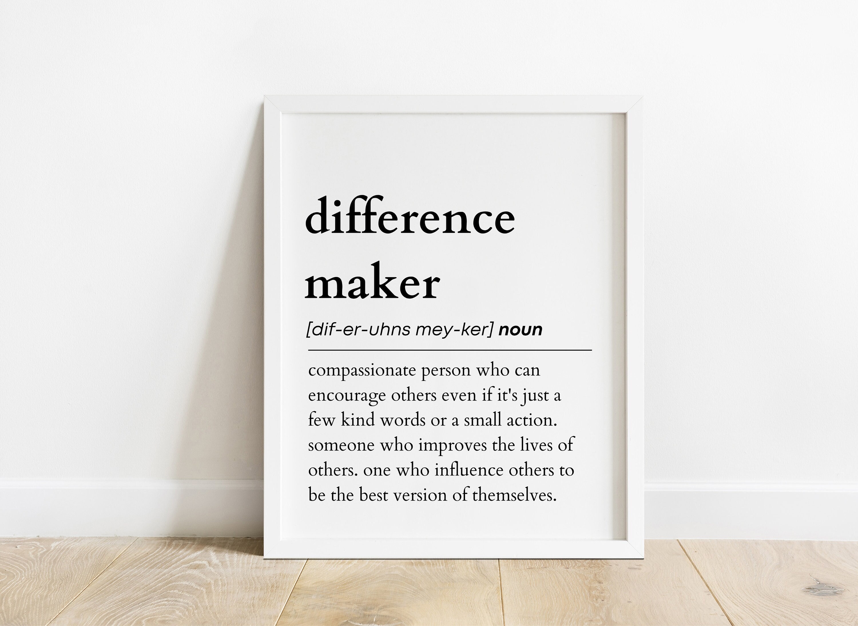 Difference Maker Definition Print Printable Wall Art Digital - Etsy