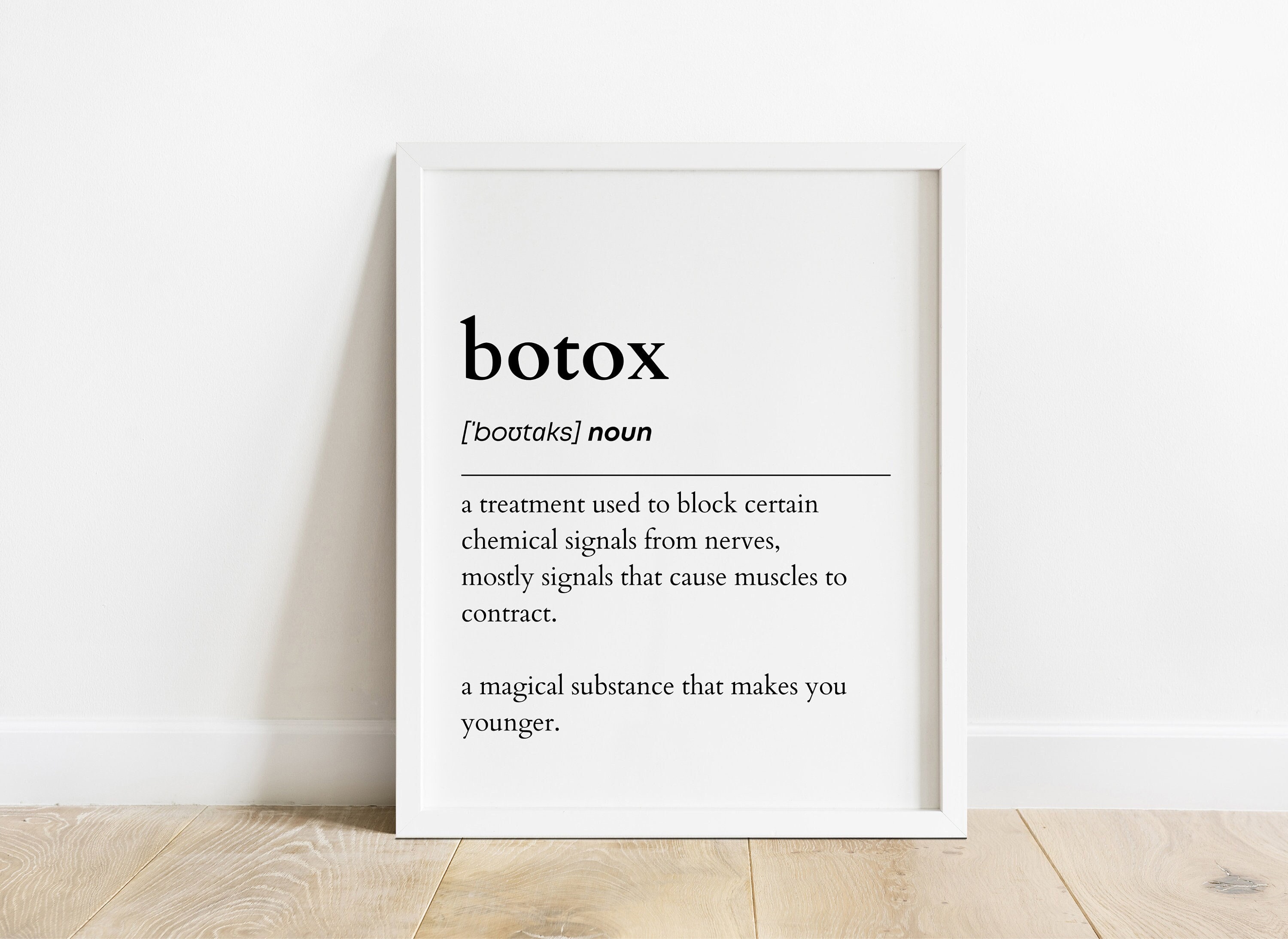 Botox Definition Print, Printable Wall Art, Digital Download Print ...