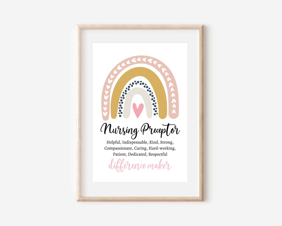 Nursing Preceptor Gift, Nursing Preceptor Print, Nursing Wall Art ...