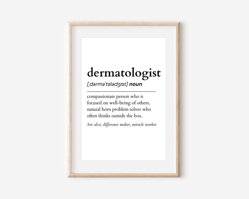 Dermatologist Definition Print Printable Wall Art Digital - Etsy