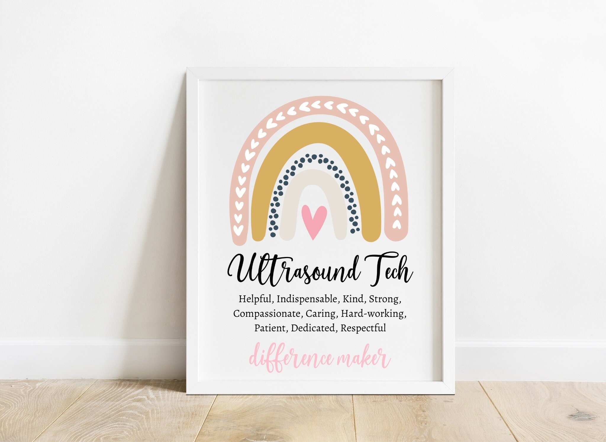 Ultrasound Tech Gift, Ultrasound Tech Print, Rainbow, Ultrasound Thank ...