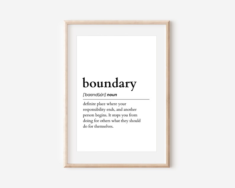 Boundary Definition Print, Printable Wall Art, Digital Download Print ...
