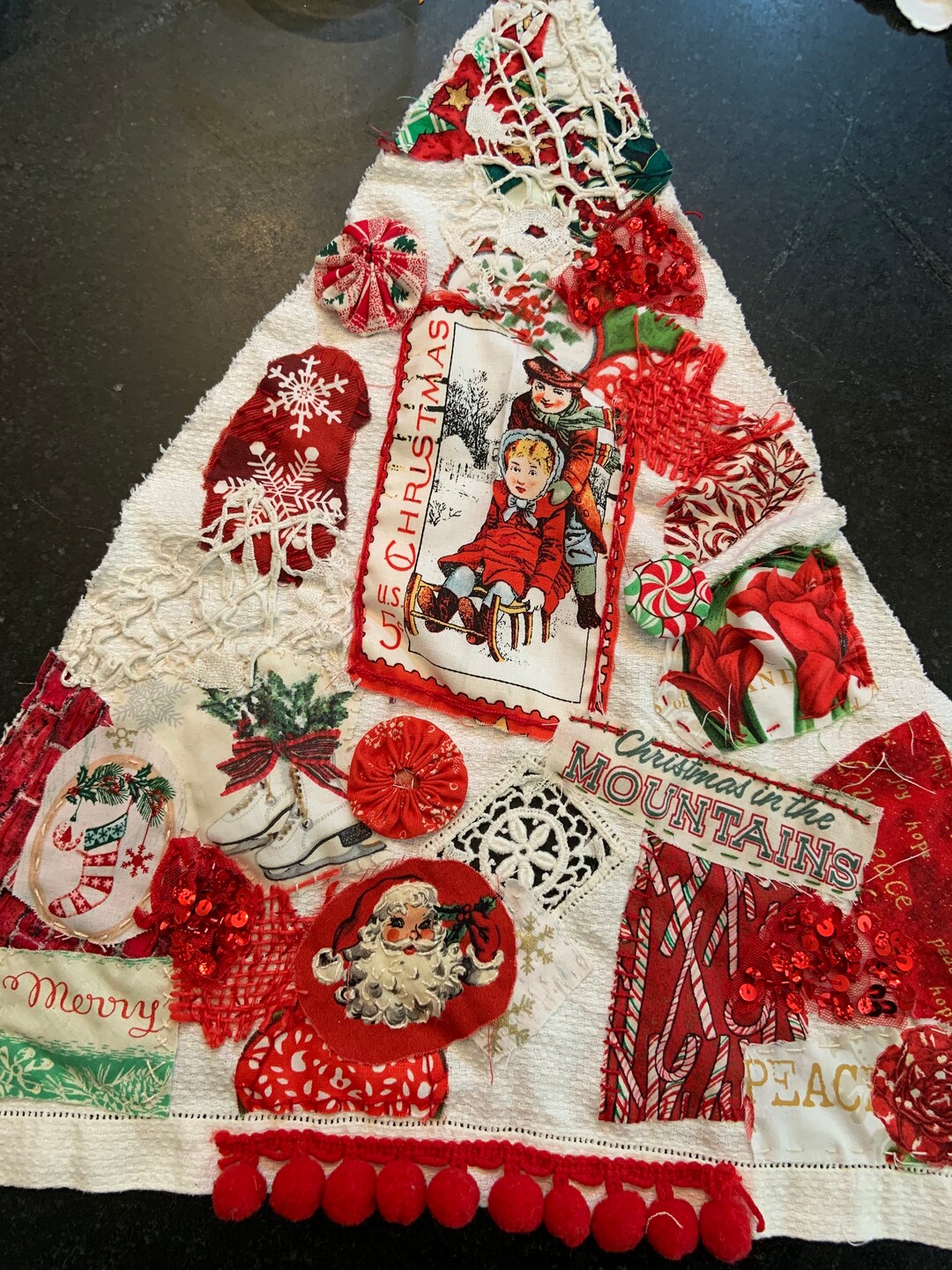 Red Slow Stitch Tree Kit 12 Inch - Etsy