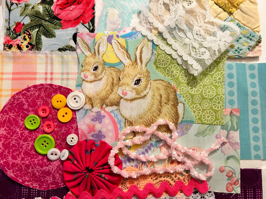 Small Springy Bunny Slow Stitch Kit - Etsy