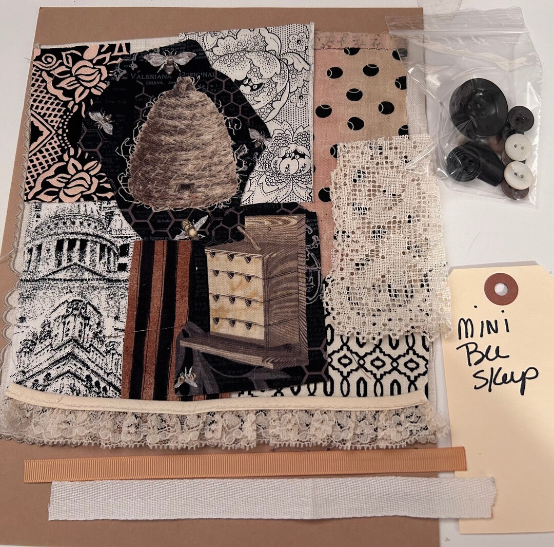 Mini Bee Skeep Slow Stitching Kit - Etsy