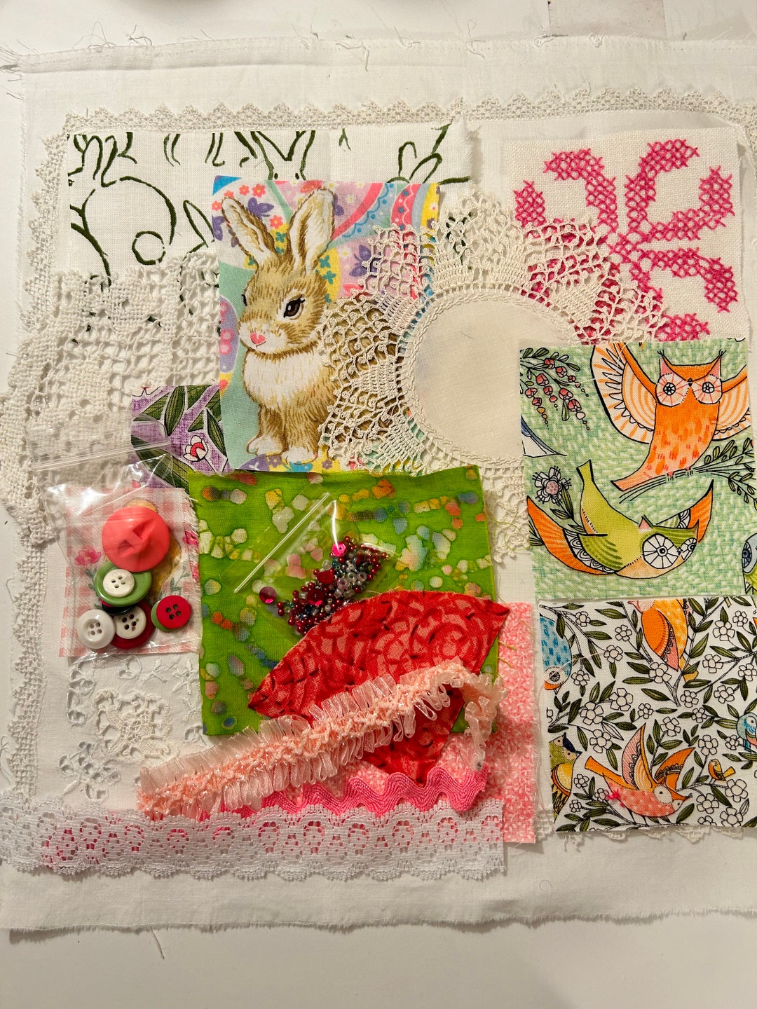 Small Tula Pink Owl Stitch Kit - Etsy