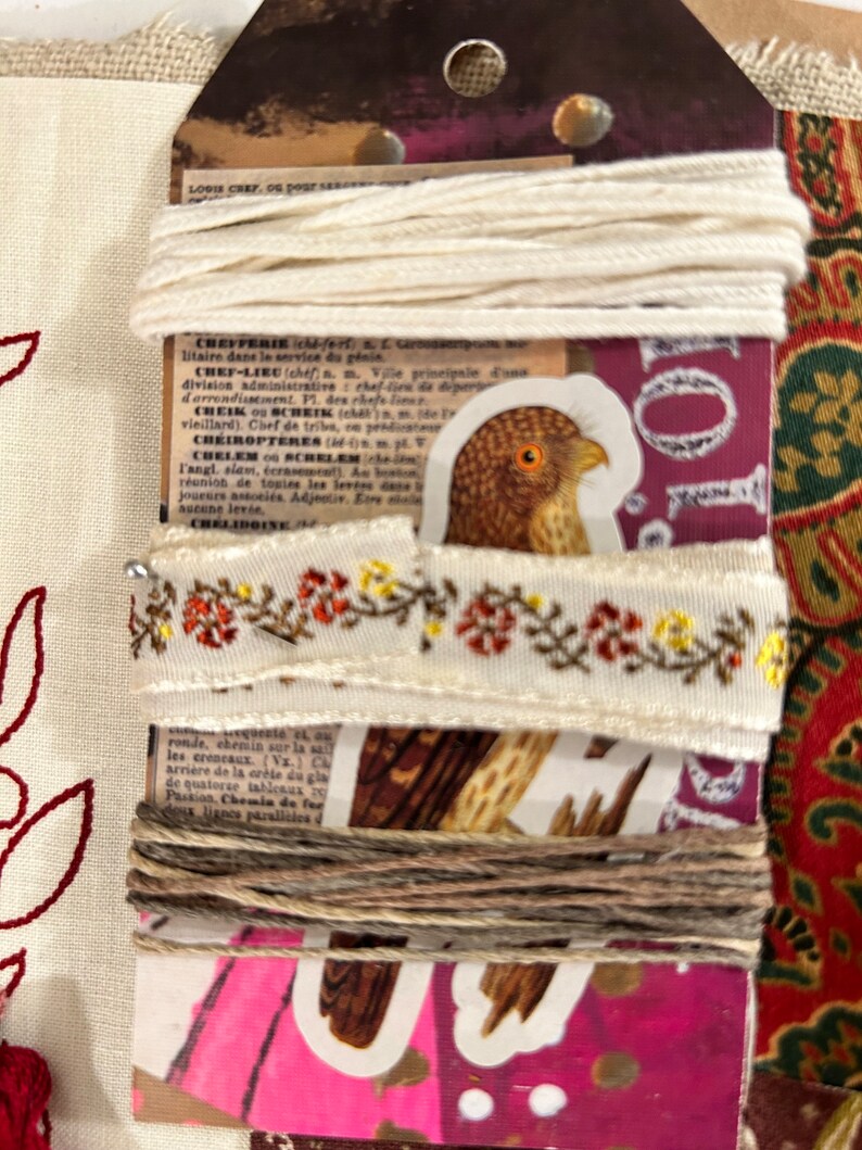 Lg Primitive Redwork Slow Stitch Kit - Etsy