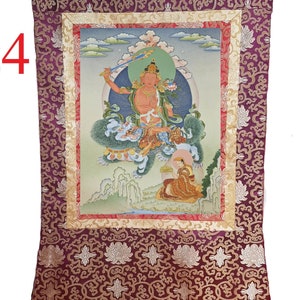 242. Red Manjushri Simhanada Thangka: Free Brocade - Etsy