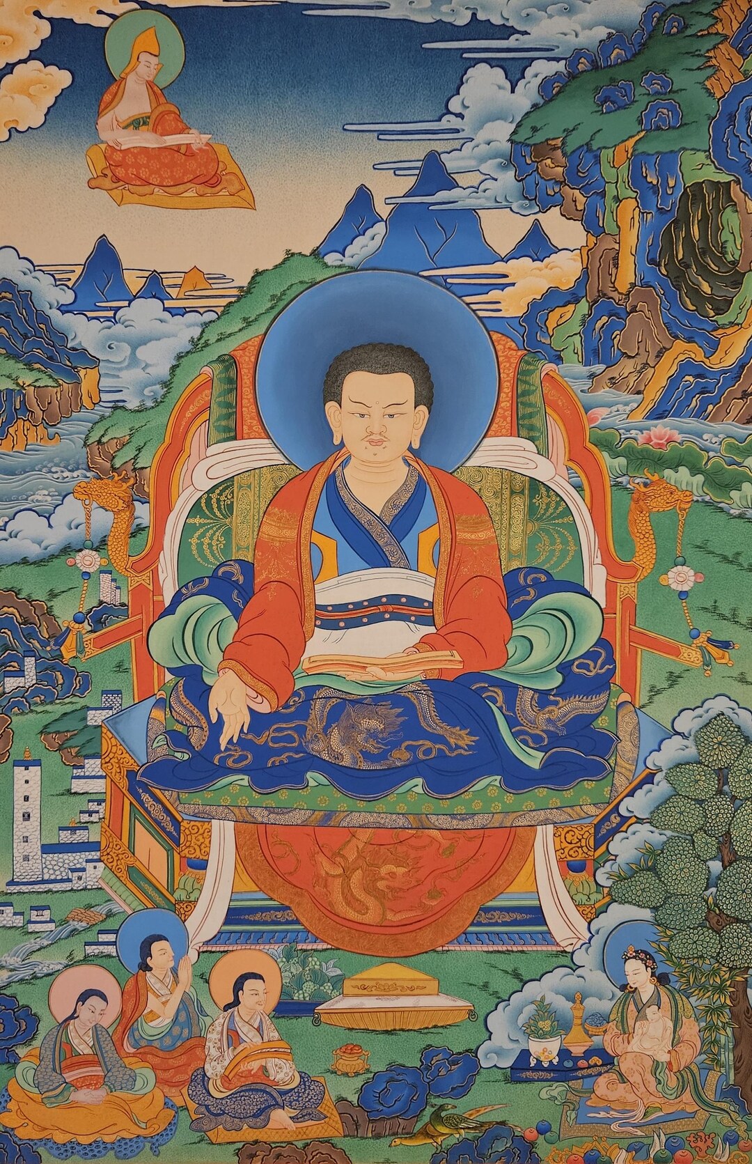 202. Marpa Lotsawa Thangka (thanka). Free Brocade / Free Shipping. - Etsy