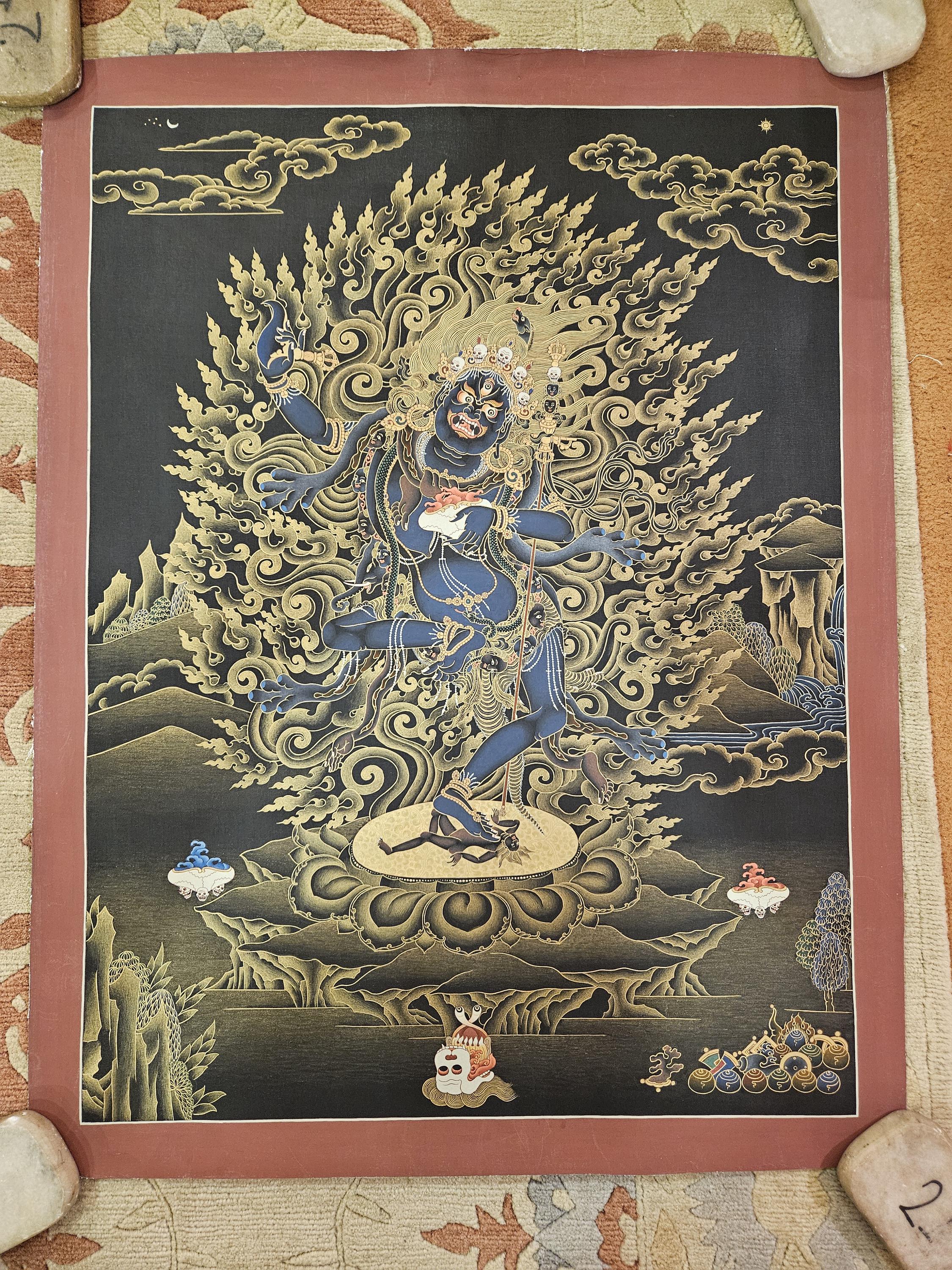239. Troma Nagmo Thangka: Black Wrathful Mother Art - Etsy