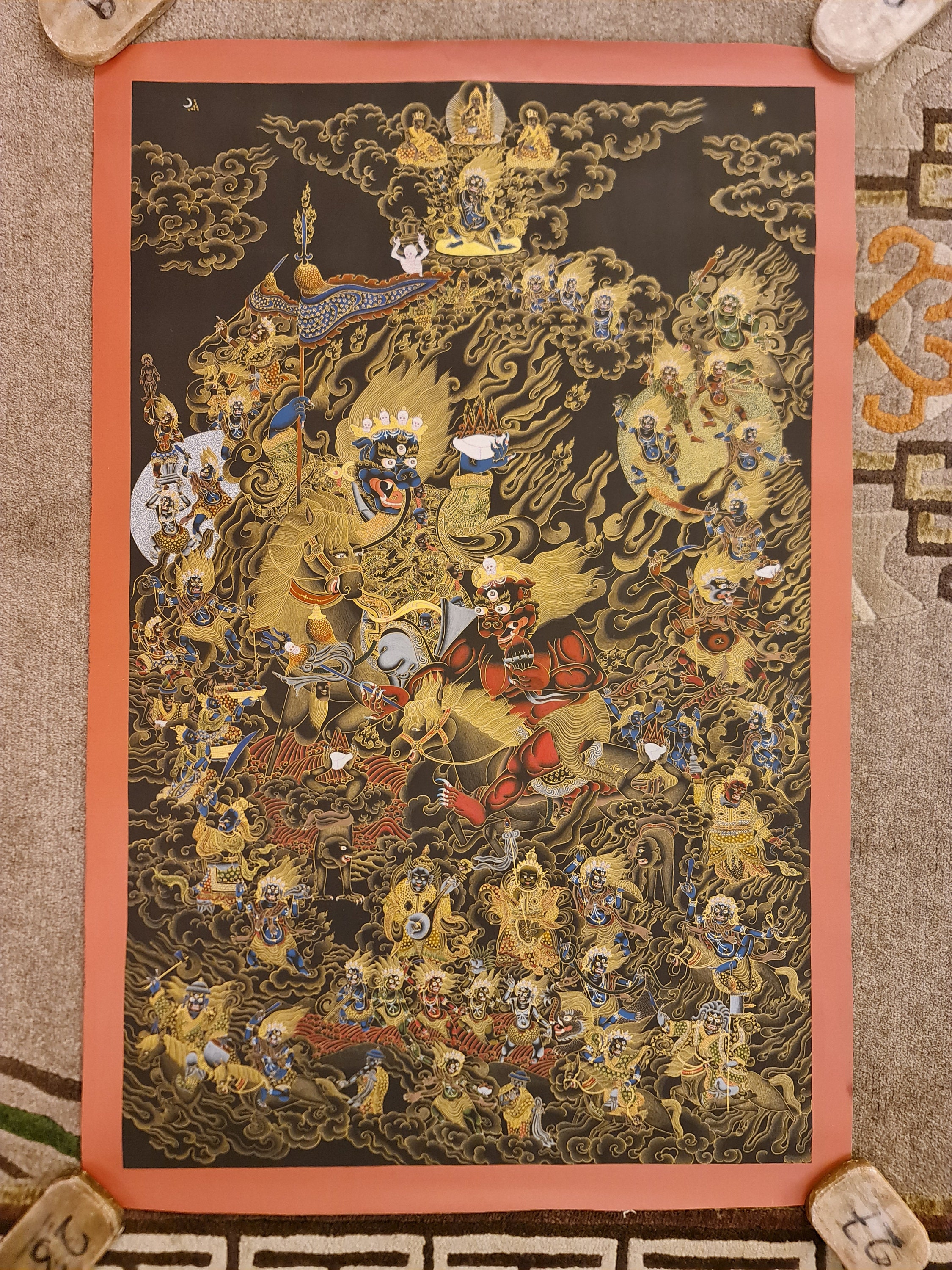 303. Lion-faced Mahakala Thangka: Shing Kyong Kshetrapala Art - Etsy