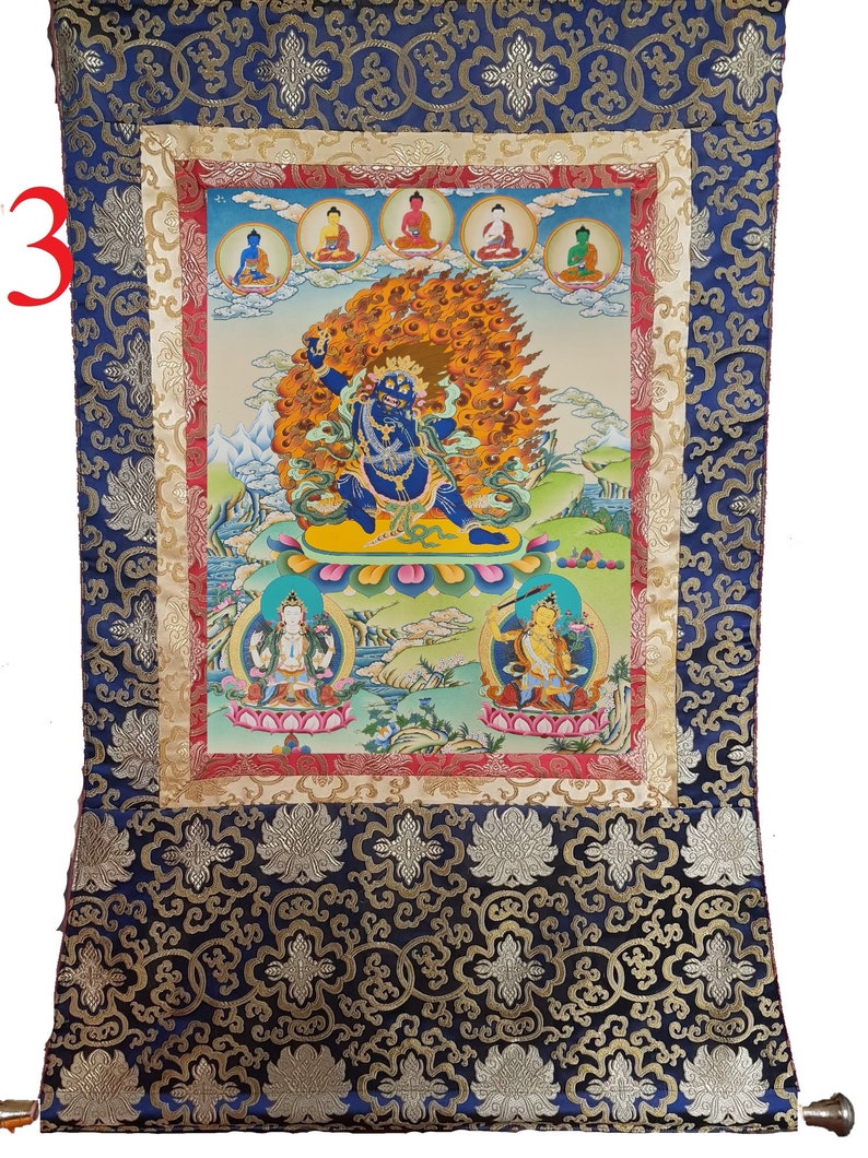 50. Vajrapani Thangka (thanka). Free Brocade / Free Shipping. - Etsy