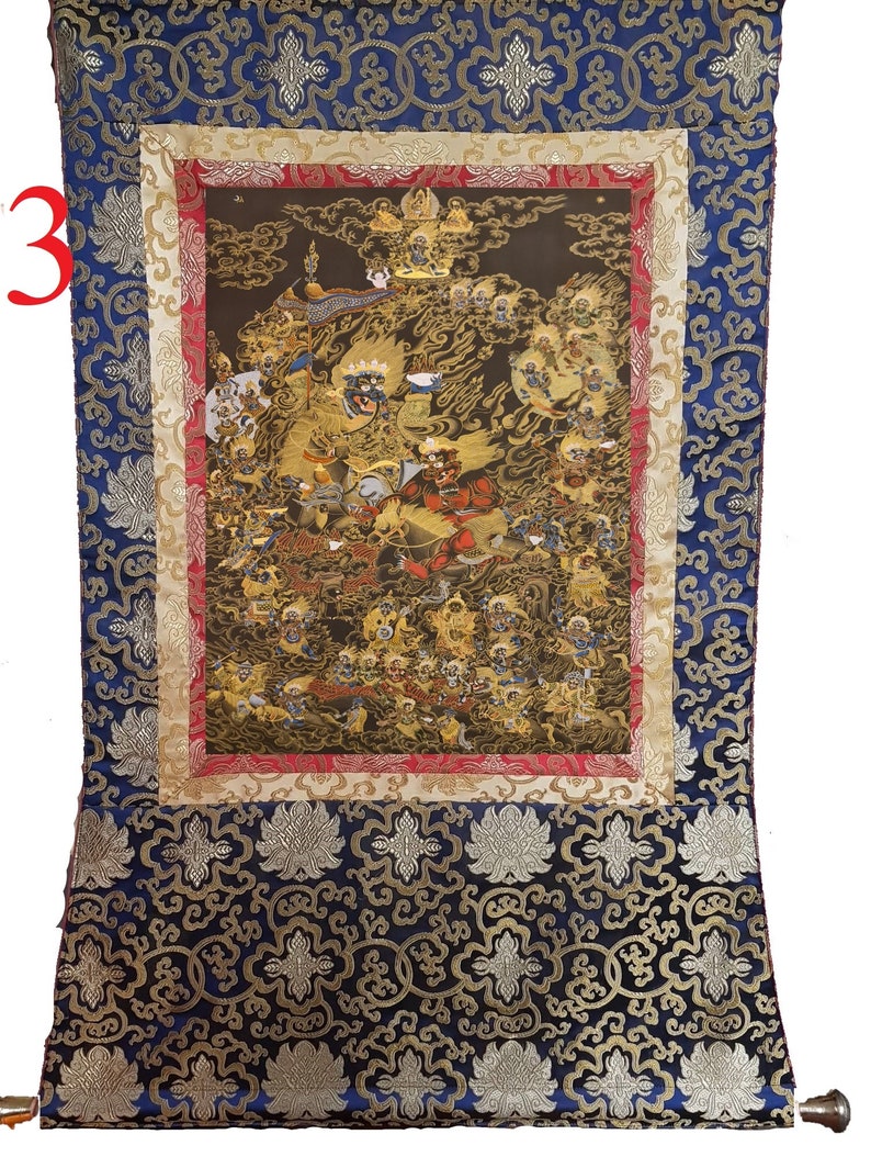 303. Lion-faced Mahakala Thangka: Shing Kyong Kshetrapala Art - Etsy