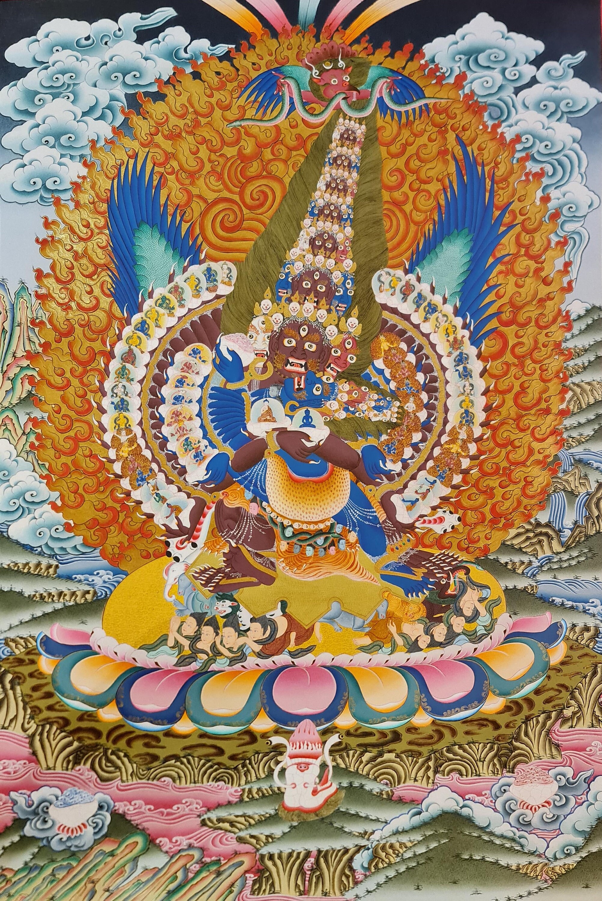 287. Kagye Chemchok Heruka Thanka thangka. Free Brocade / Free Shipping ...