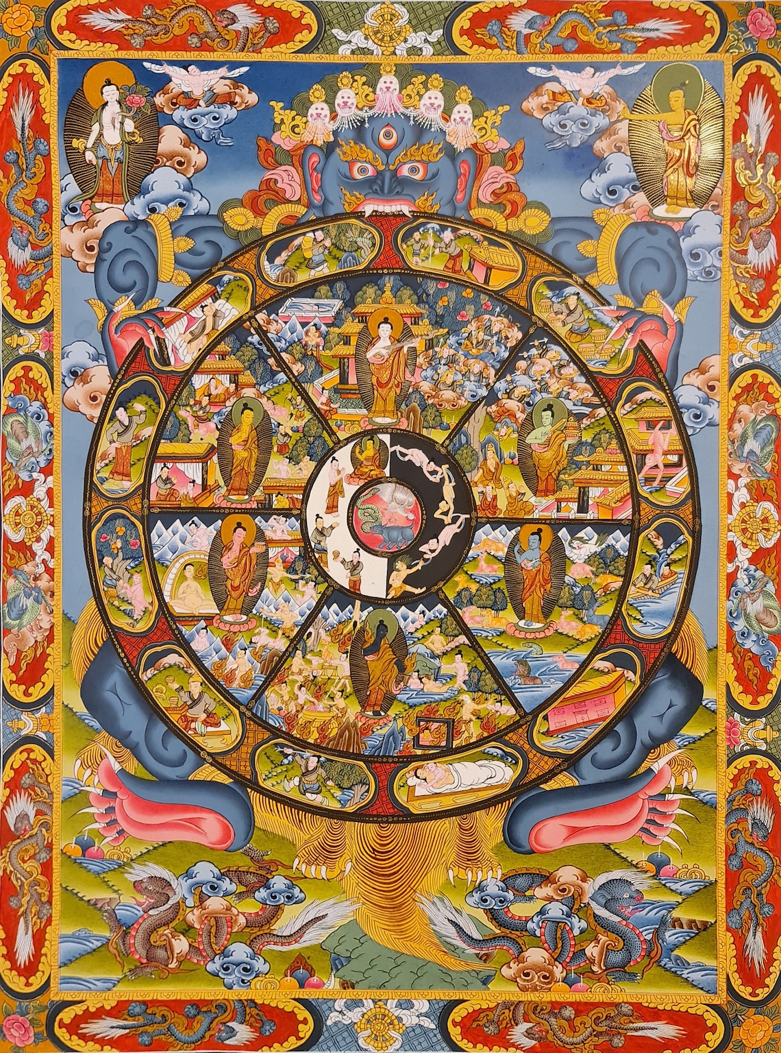 210. Wheel of Life samsara Thangka thanka. Choose Free - Etsy