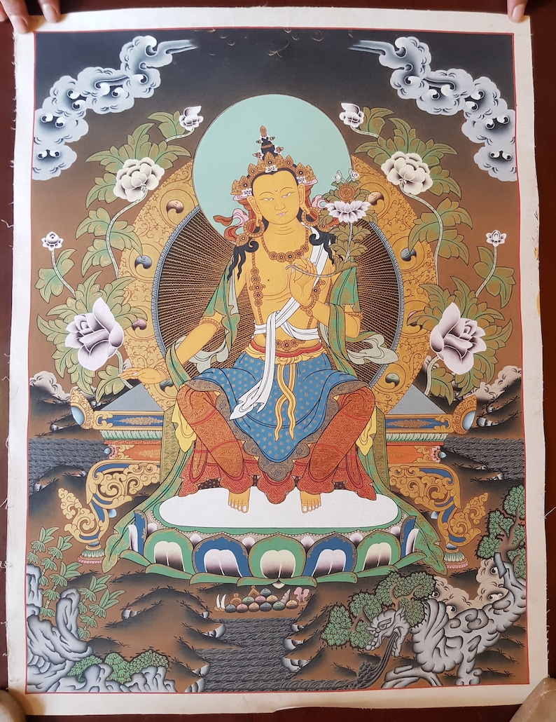 138. Maitreya (metteyya) Buddha Thangka (thanka). Free Brocade / Free ...