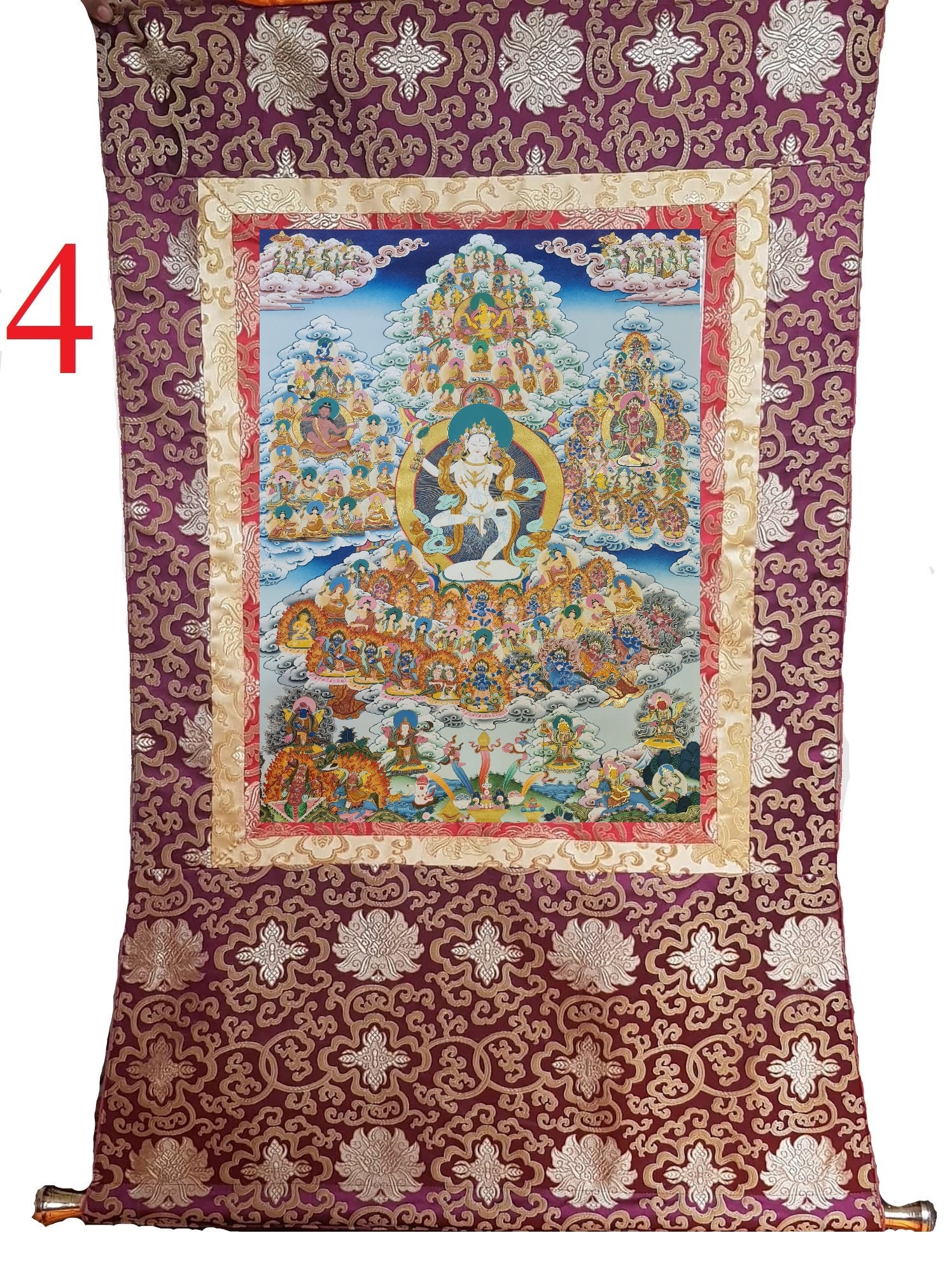 232. Machig Labdron Lineage Tree Thangka Painting With 24K Gold - Etsy