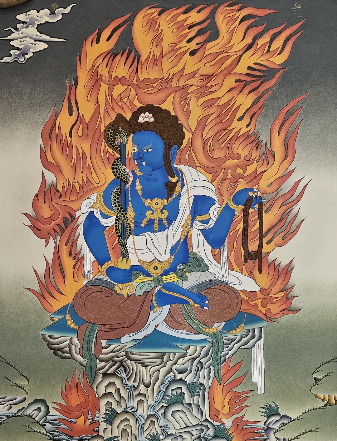 291. Achala Krodharaja Thangka: Immovable One Art, Free Brocade - Etsy
