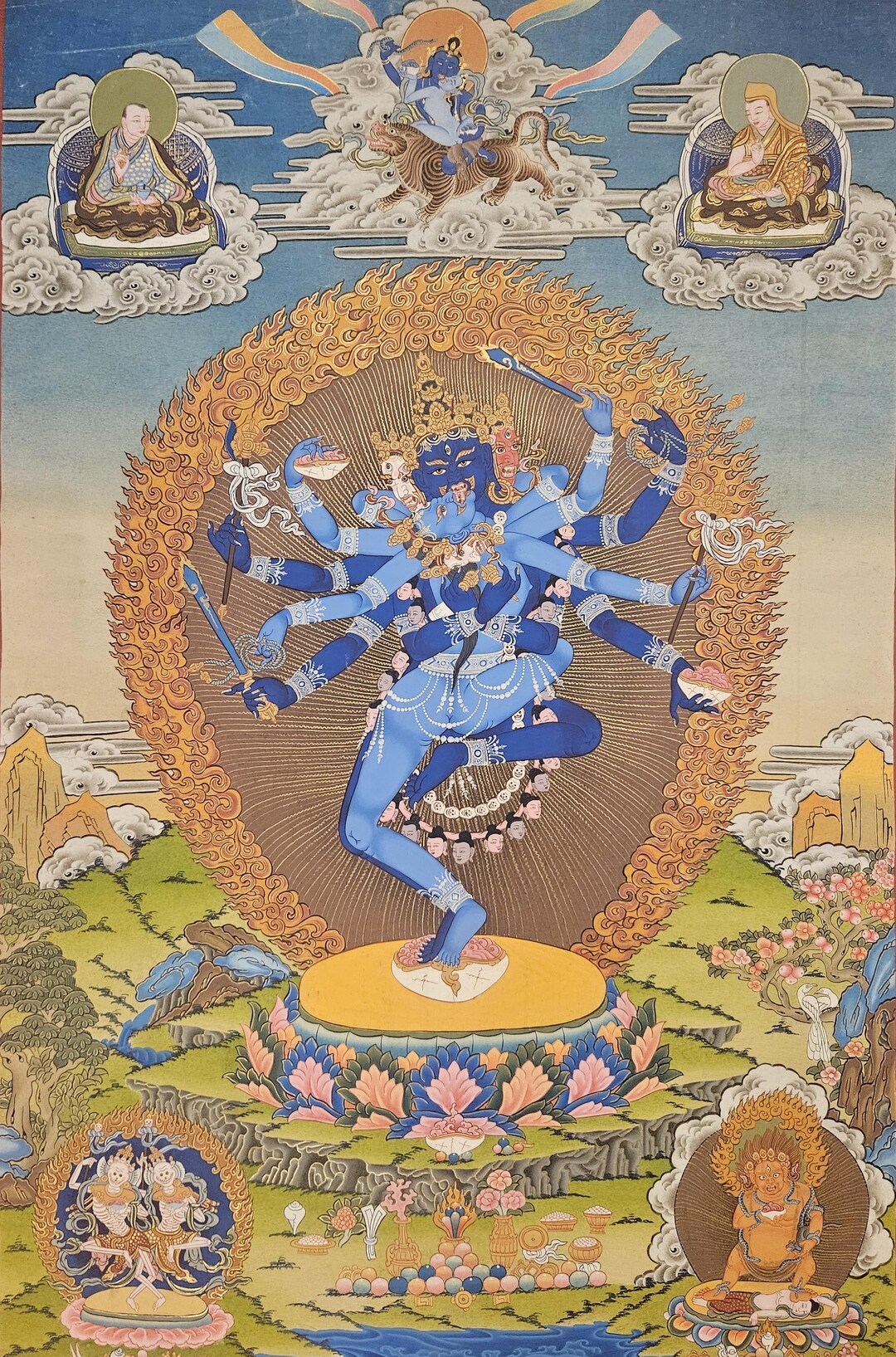 472. Shri Hevajra Old Thangka: Buddhist Tantra Art, Brocade Framed - Etsy
