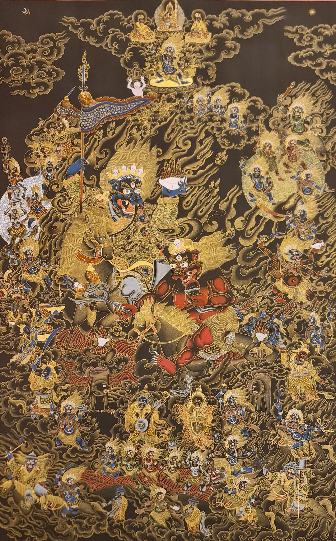303. Lion-faced Mahakala Thangka: Shing Kyong Kshetrapala Art - Etsy