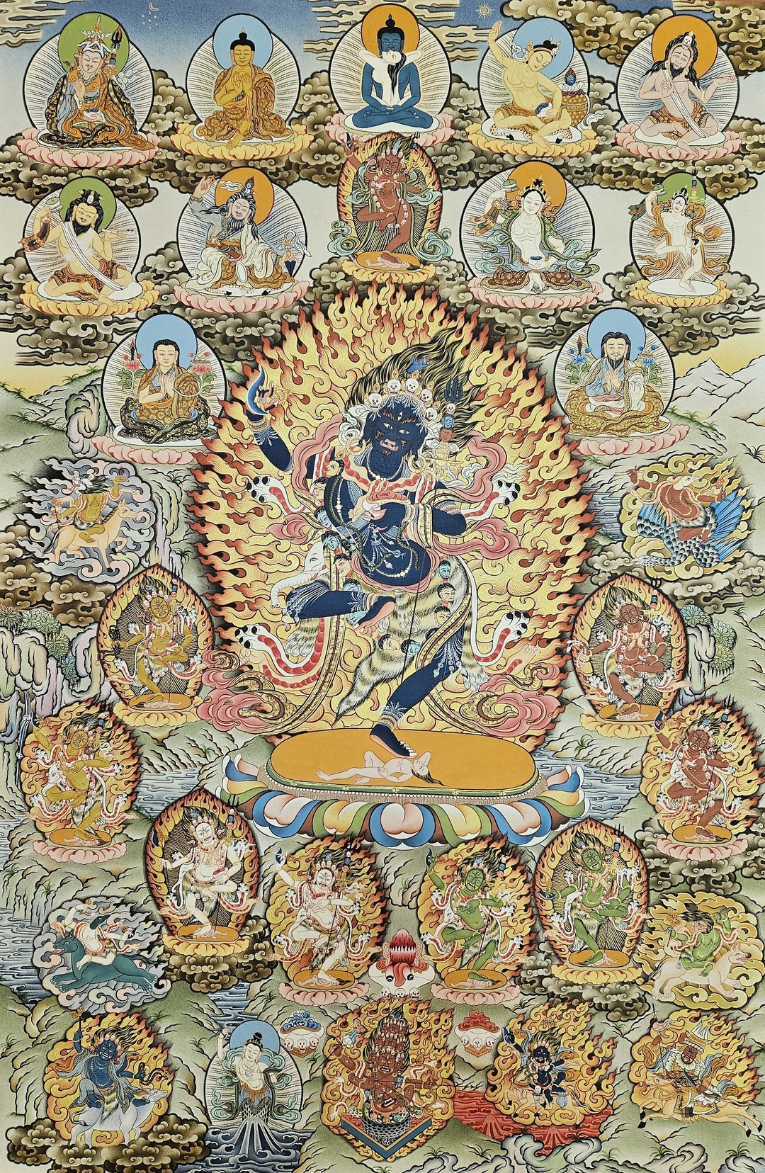 241. Troma Nagmo Thangka: Black Wrathful Mother Art - Etsy