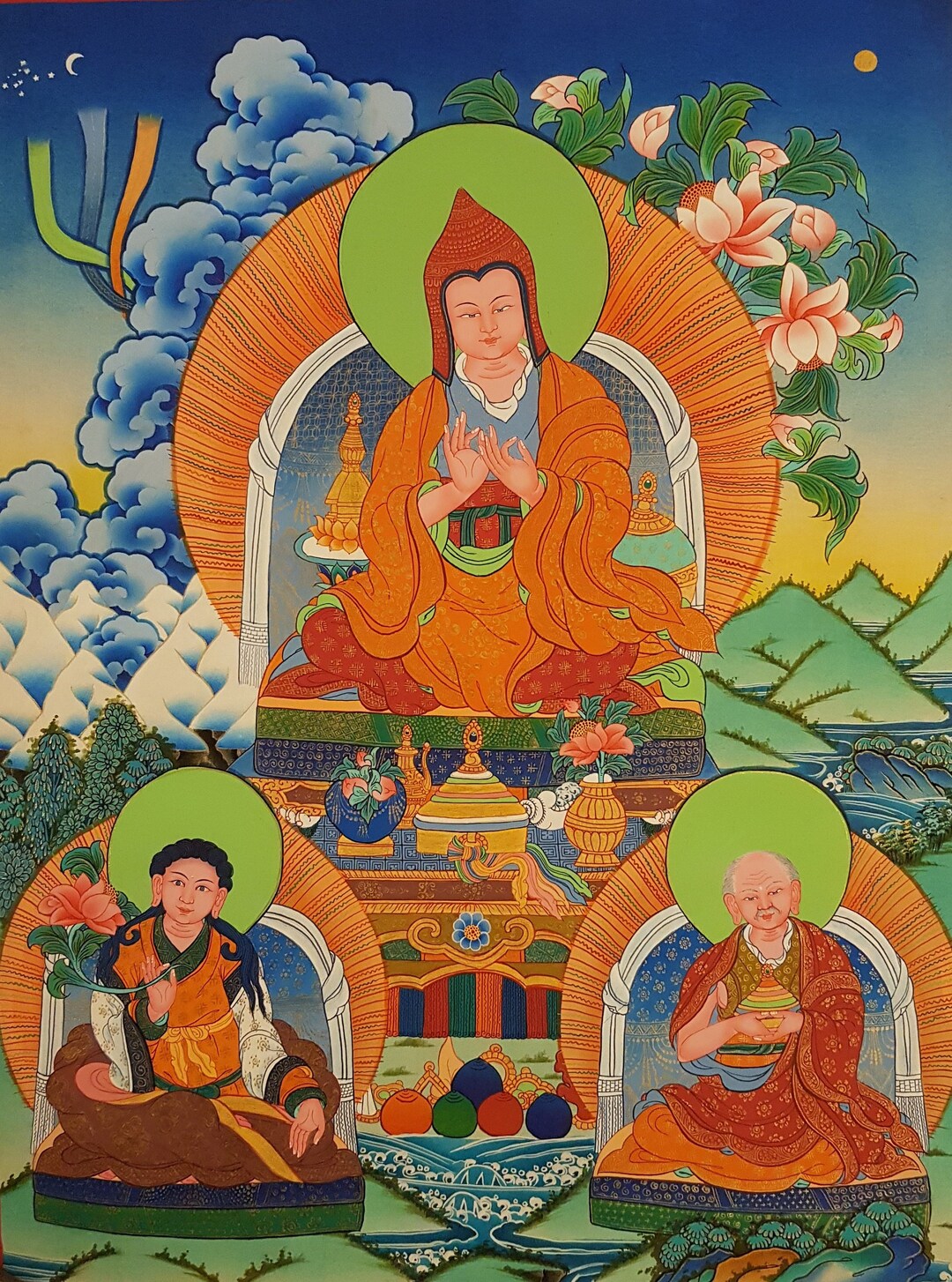 8. Atisa Dipankara Srijnana Thanka thangka. Free Brocade / Free ...