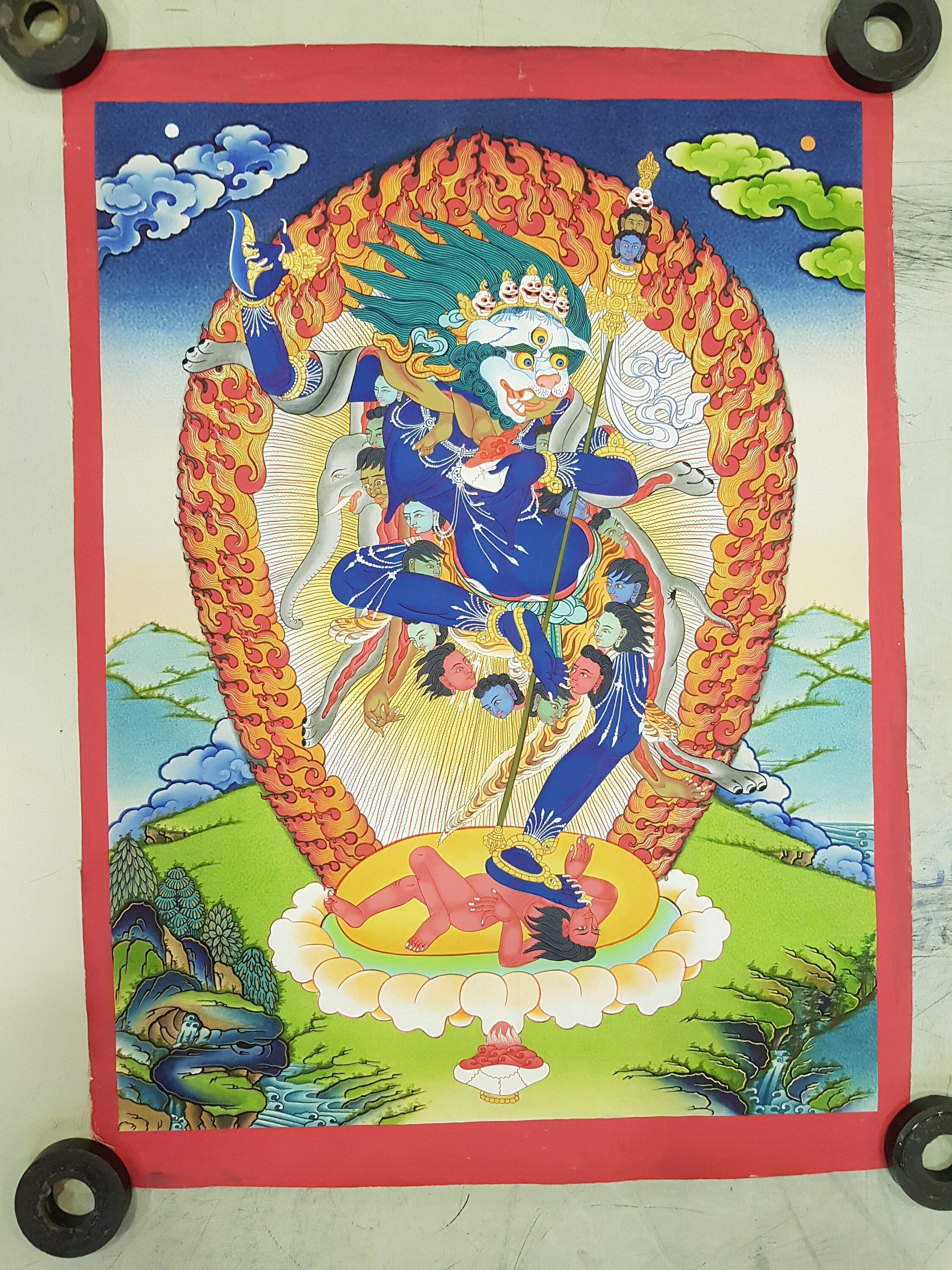 121. Simhamukha Senge Dongma lion-faced Dakini Thanka thangka. Free ...