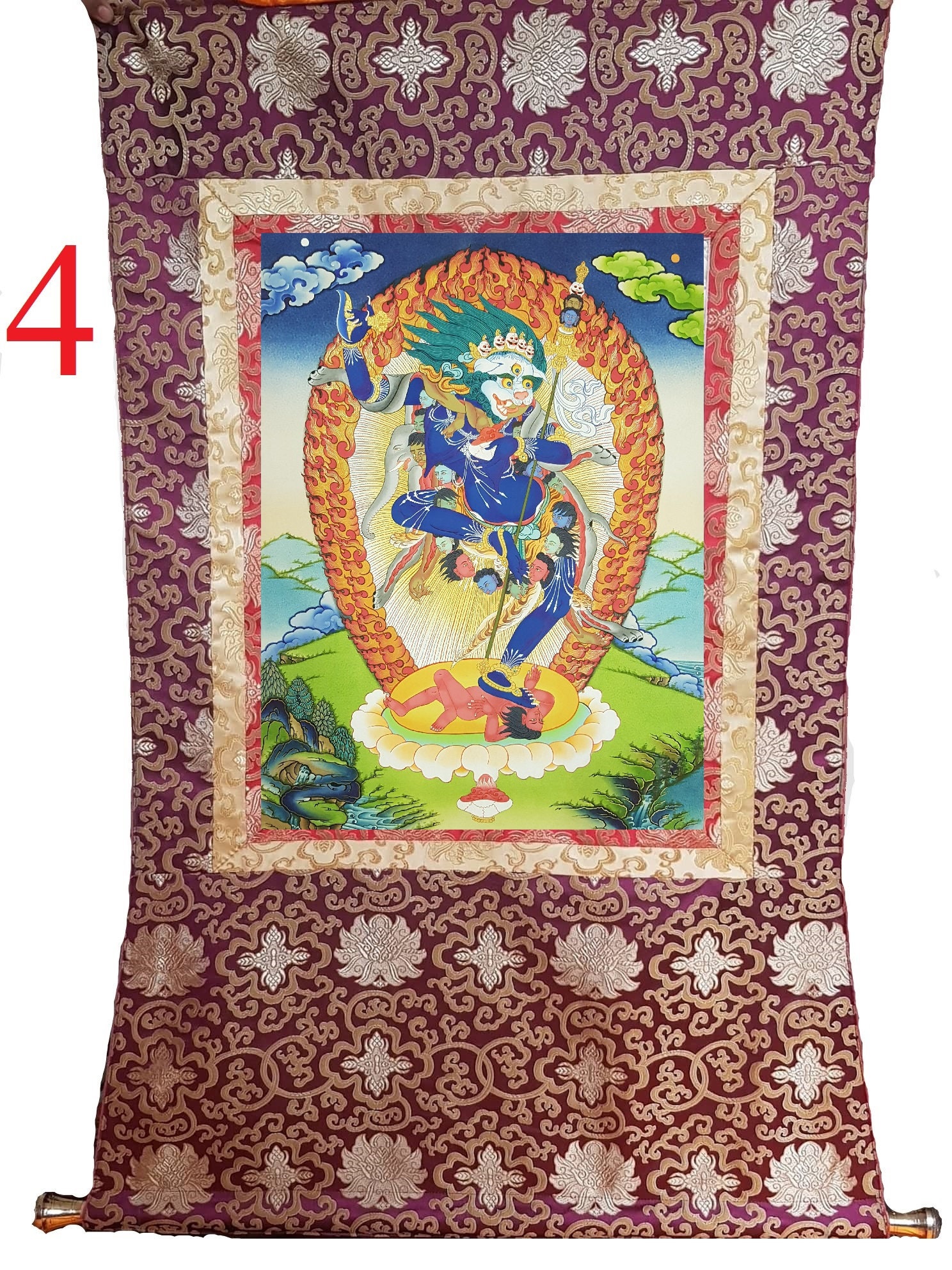 121. Simhamukha Senge Dongma lion-faced Dakini Thanka thangka. Free ...
