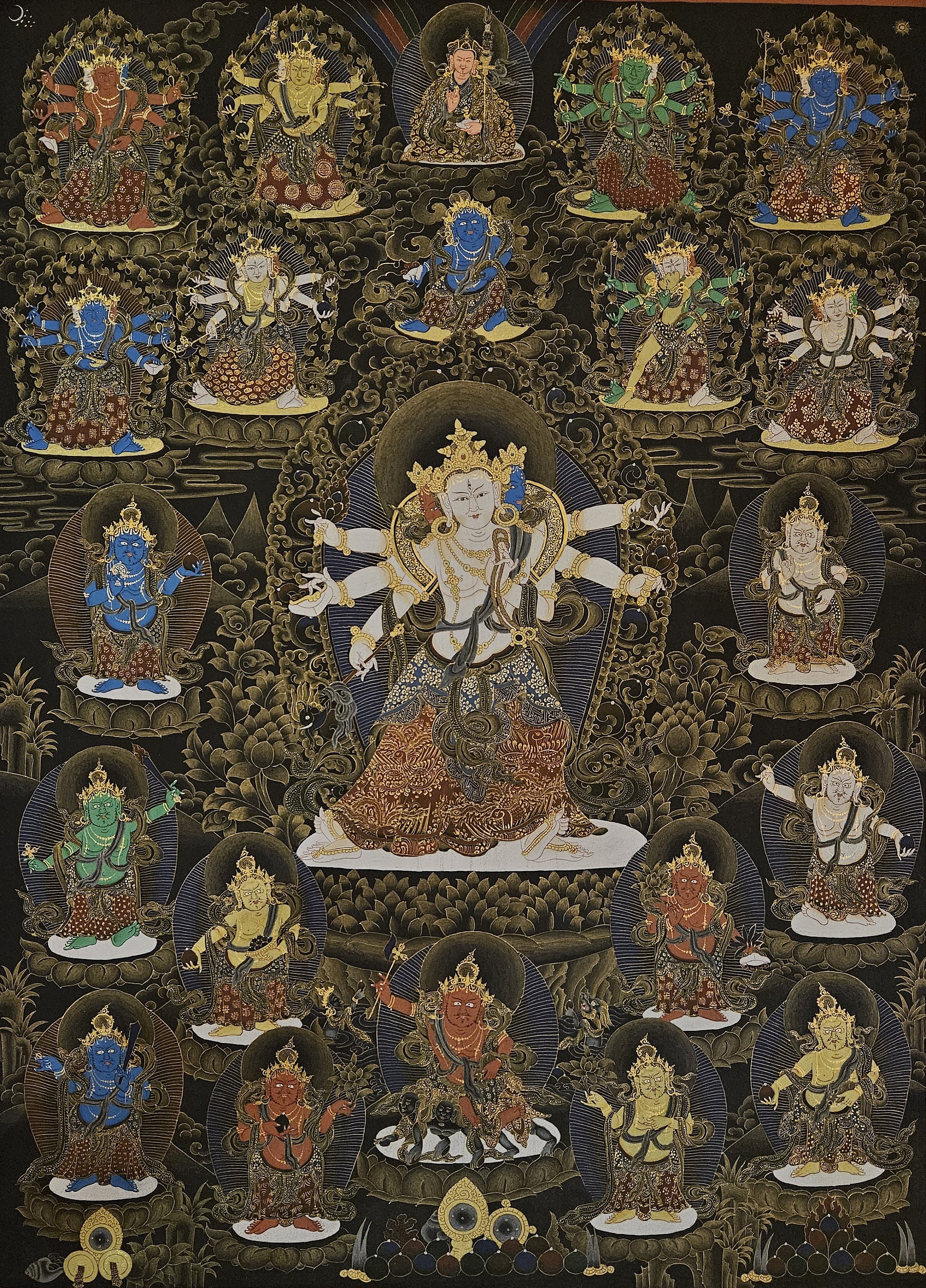 286. 21 Dzambala Thangka: Tibetan Buddhist Wealth Deity Painting - Etsy