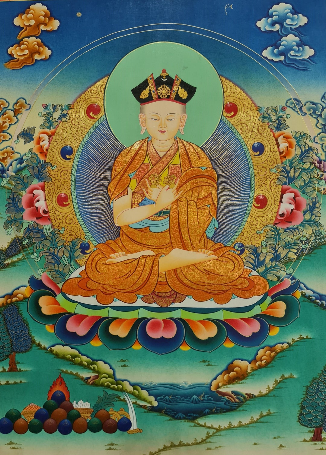 251. 8th Karmapa Mikyo Dorje Thangka - Tibetan Buddhist Art (15x20 Inches) - Etsy