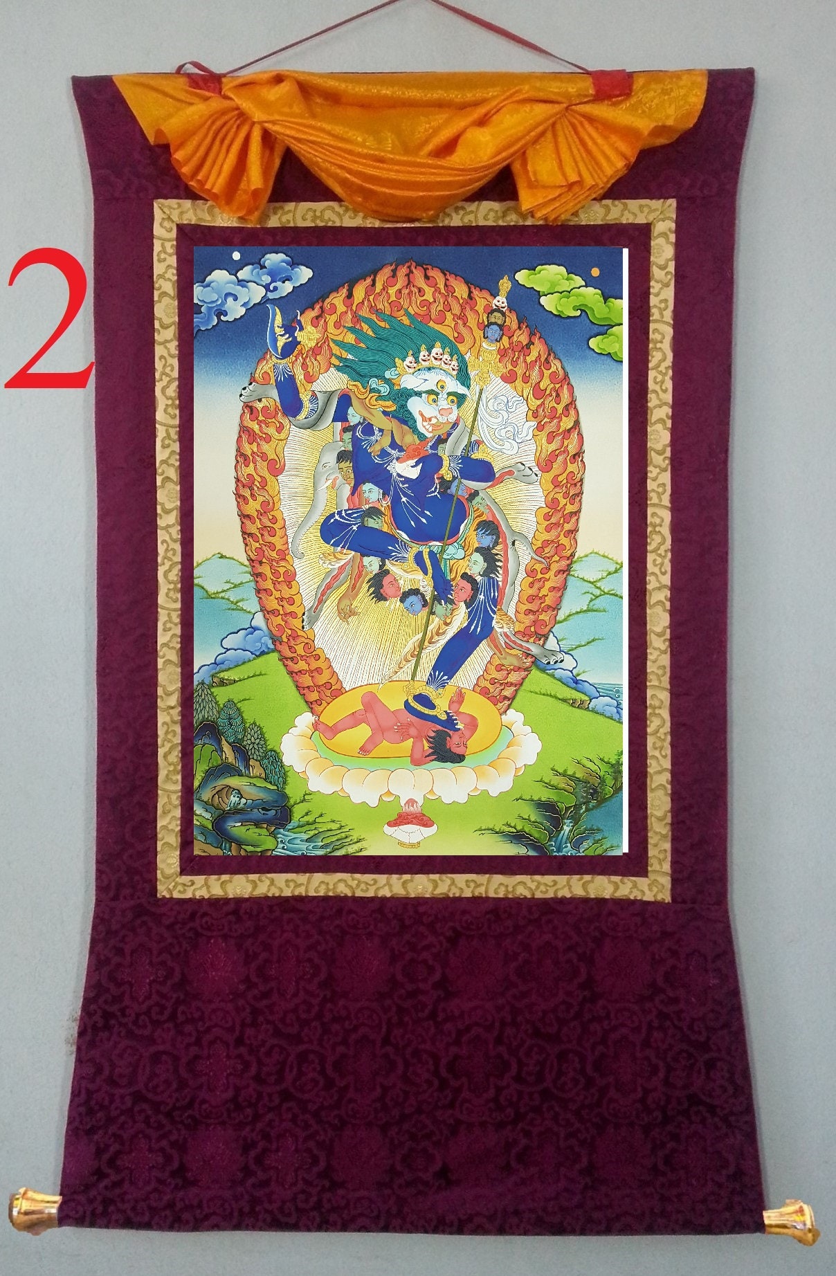 121. Simhamukha Senge Dongma lion-faced Dakini Thanka thangka. Free ...