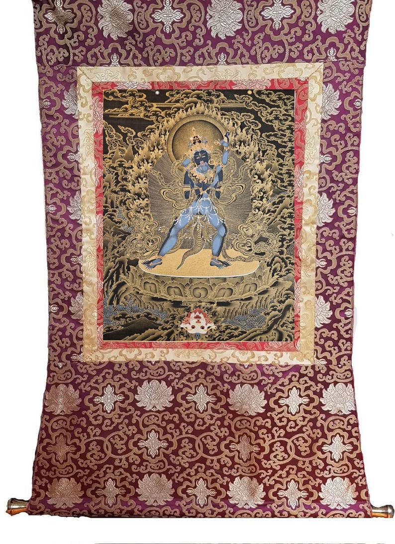 240. Heruka Chakrasamvara Thangka: Tibetan Buddhist Art With Brocade - Etsy