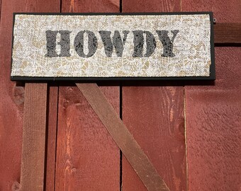Howdy Sign - Etsy