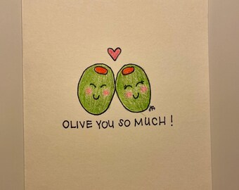 Olive You Card - Etsy